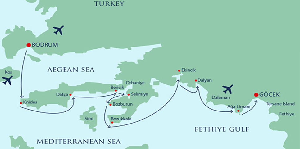 Turkey Charter Itineraries | Luxury Yacht Charters in Turkey